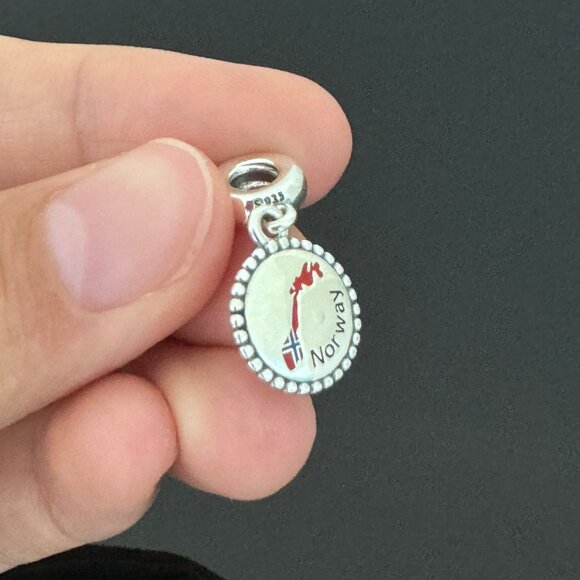 Pandora | Jewelry | Pandora Norway Flag Exclusive Charm | Poshmark
